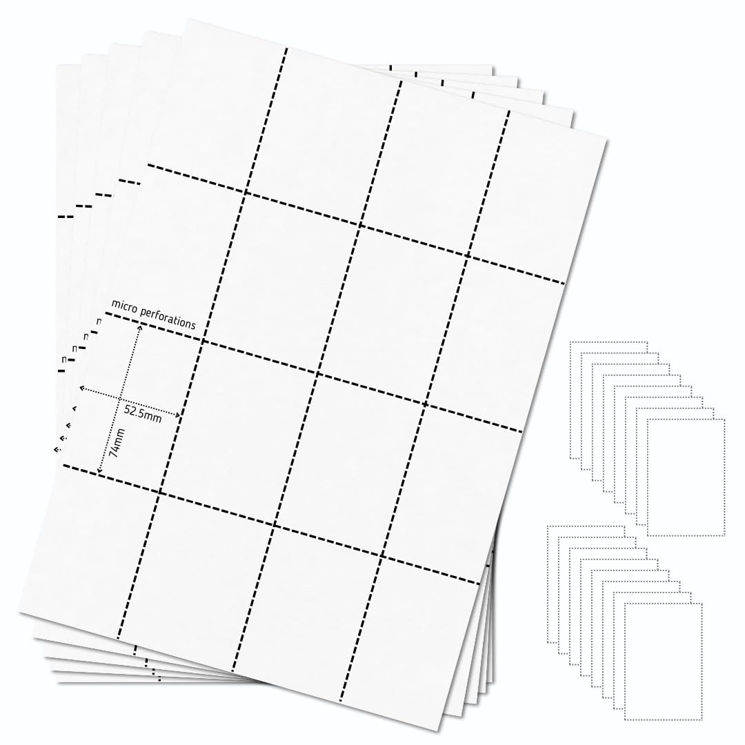 OfficeGear A8 Cards 16-up [25 Sheets - 400 Cards] Perforated Printable