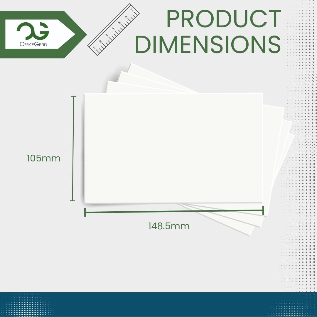 OfficeGear: 120 Printable A6 Cards with Free Template