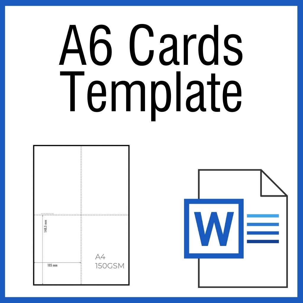 OfficeGear A6 Cards 4-Up: Printable Template [TA6-4]